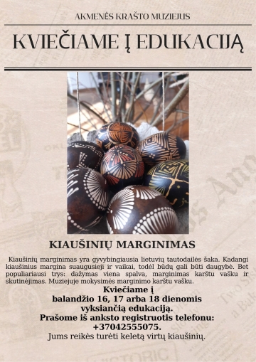 Kiaušinių marginimo dirbtuvėlės